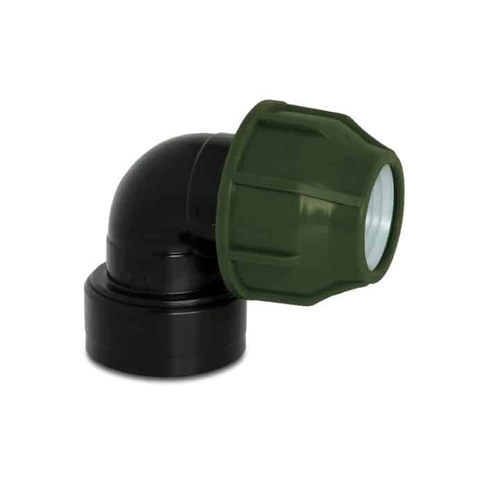 Klemkoppeling knie met binnendraad - devakhandel.nl